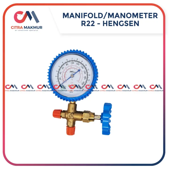 Manifold Single R22 Alat Test Freon AC Kulkas Refrigrant R 32 410 R410a ...
