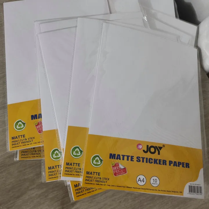 Glossy and Matte Stickers | 10 Sheets | A4 | Lazada PH