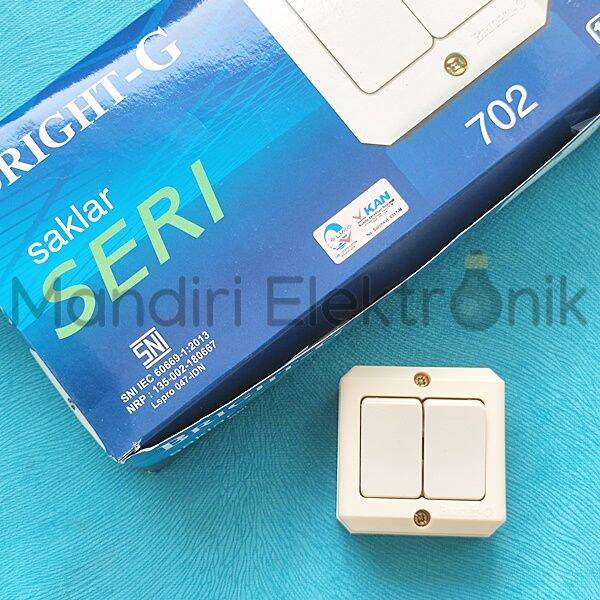 Saklar Seri OB Bright-G 702 Saklar Tempel Double OB Outbow Warna Cream ...