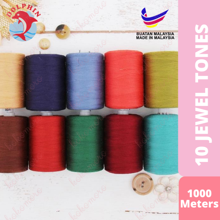 Dolphin Thread 1000 Meters 10 Jewel Tone / Dolphin Benang Jahit | Lazada