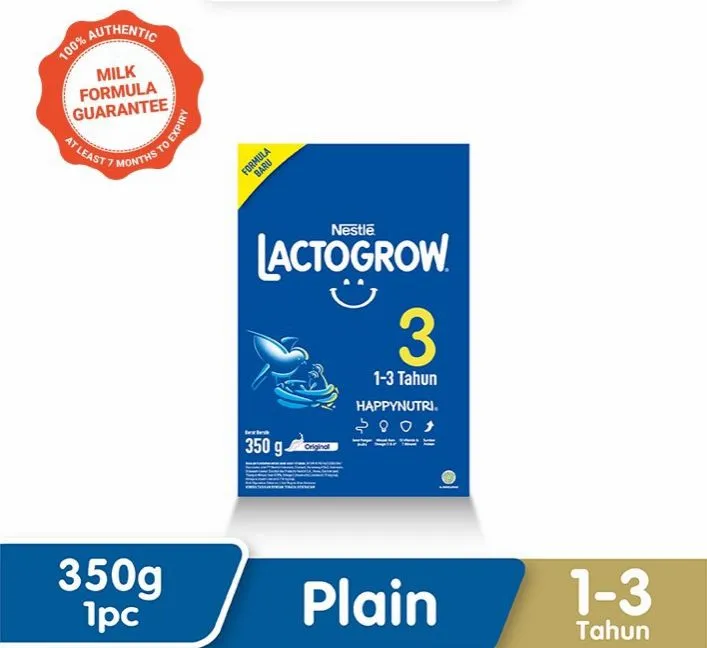Lactogrow 3 Susu Pertumbuhan Rasa Plain Original 1-3 Tahun Box 350 gr ...