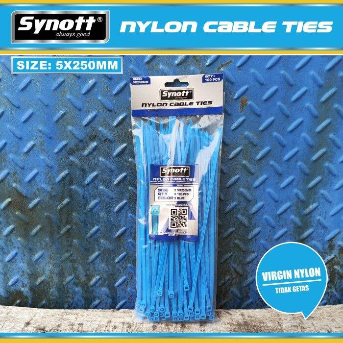 Kabel Tis 250 mm X 5 mm Cable Ties Biru isi 100pcs | Lazada Indonesia