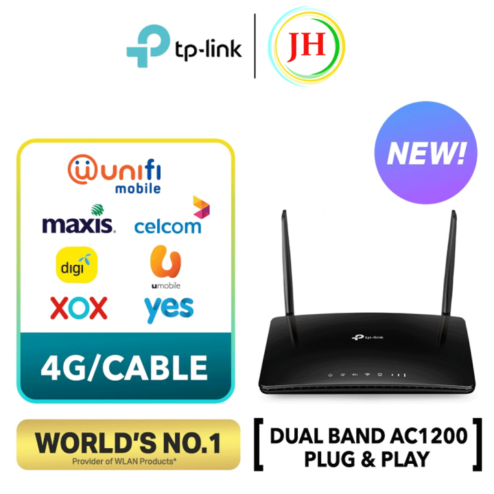 TP-Link 4G+ CAT6 AC1200 ( 2.4Ghz+5Ghz ) Dual Band Gigabit Sim Modem ...