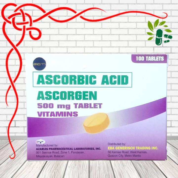 ASCORGEN (Ascorbic Acid 500mg) 100 Tablets | Lazada PH