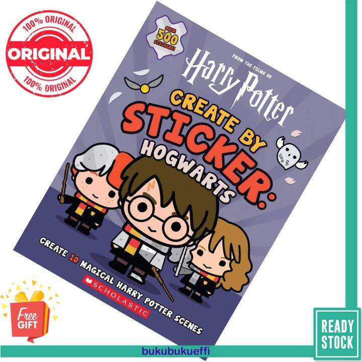 Harry Potter: Create by Sticker: Hogwarts - COLOURING CHILDREN ENGLISH ...