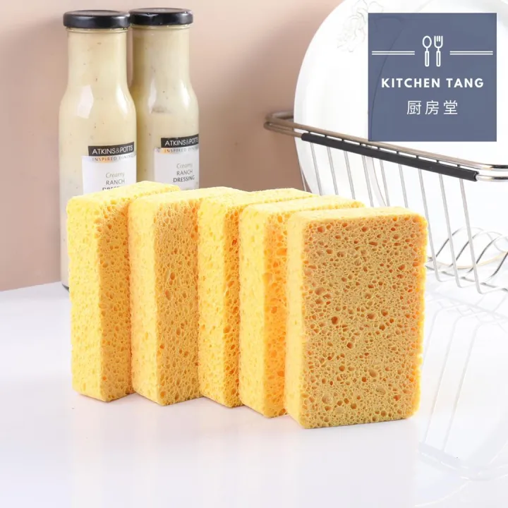 Natural Cellulose Wood Pulp Wet Sheet Kitchen Cleaning Sponge Wood Pulp ...