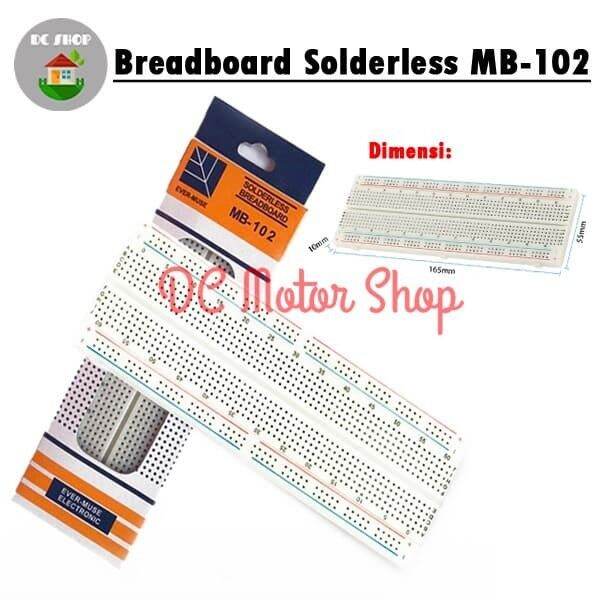 SOLDERLESS BREADBOARD MB102 - PCB BREAD BOARD PROJECT 830 TITIK POINT | Lazada Indonesia