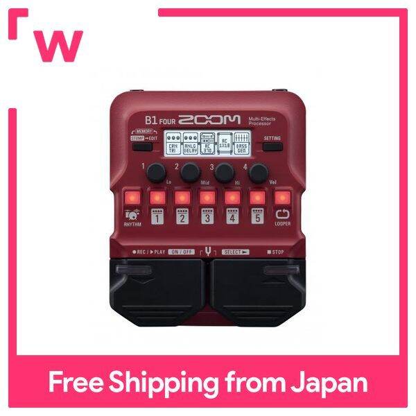 ZOOM Multi-effects processor for zoom base B1 FOUR Red | Lazada PH