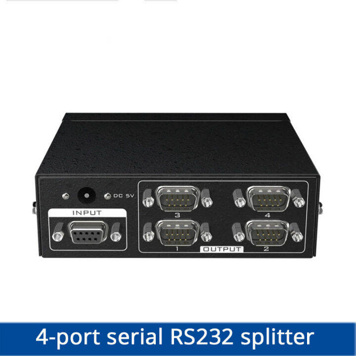 RS232 splitter 4 Port DB9 Serial Splitter 1 in 4 out Support ...