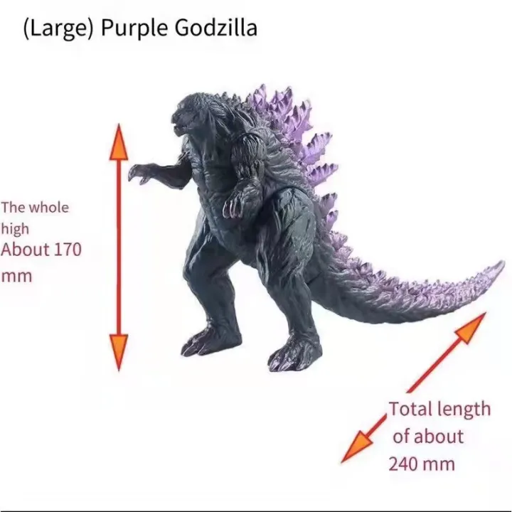 ericshop earth godzilla purple+black figure pvc 7inchs | Lazada PH