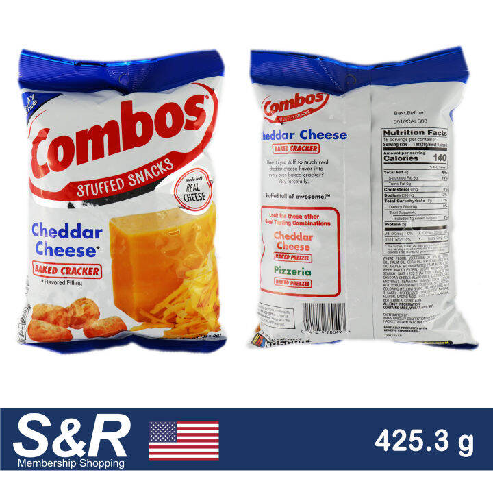 Combos Party Size Cheddar Cheese Baked Cracker 425.3g | Lazada PH