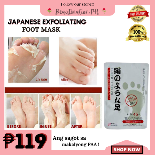 ORIGINAL JAPANESE BUTTERFLY Exfoliating Foot Mask 1 PAIR in 1 Pack ...