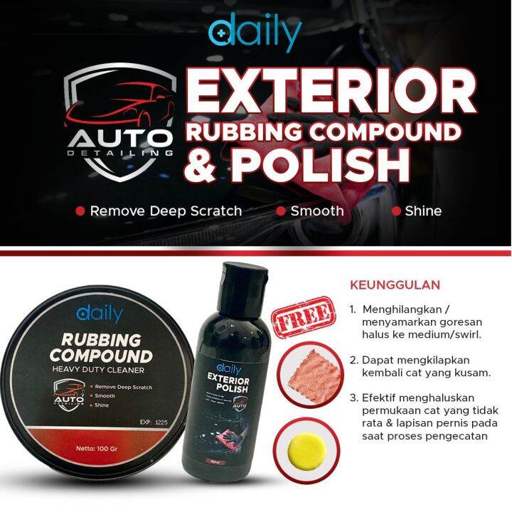 Compound Penghilang Baret Mobil Daily Exterior Rubbing Compound dan ...