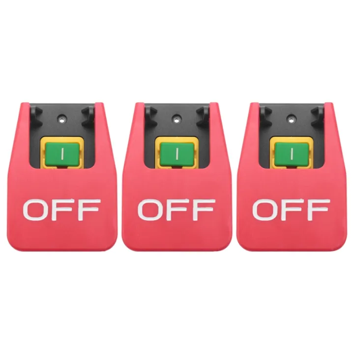 3X Off-on Red Cover Emergency Stop Push Button Switch 16A Power-Off ...