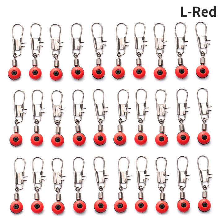 Tekei 30ชิ้นสายการประมงสีฟ้าเพื่อตะขอหมุนก้านคลิปเชื่อมต่อสำหรับตกปลา ...