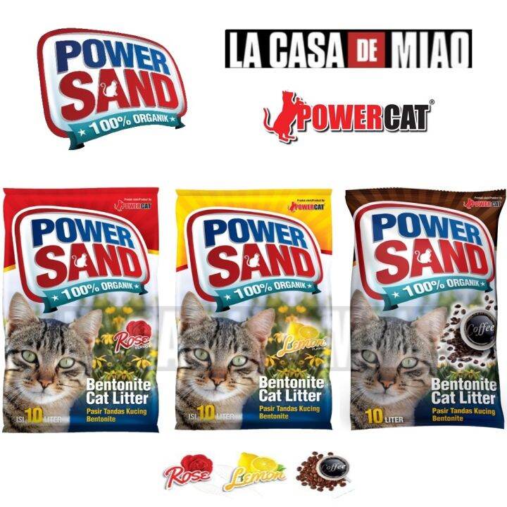 Fast delivery- Powersand Bentonite Cat Litter 10L by Powercat sand La ...