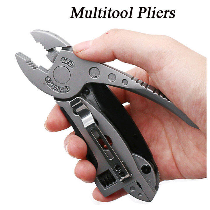 Pocket Multitool Pliers Screwdriver Set Kit Adjustable Wrench Jaw ...