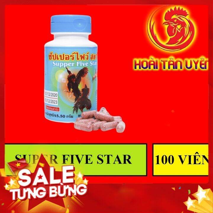 SUPER FIVE STAR HỦ 100 VIÊN Bổ gân, cứng xương xanh cho gà đá | Lazada.vn