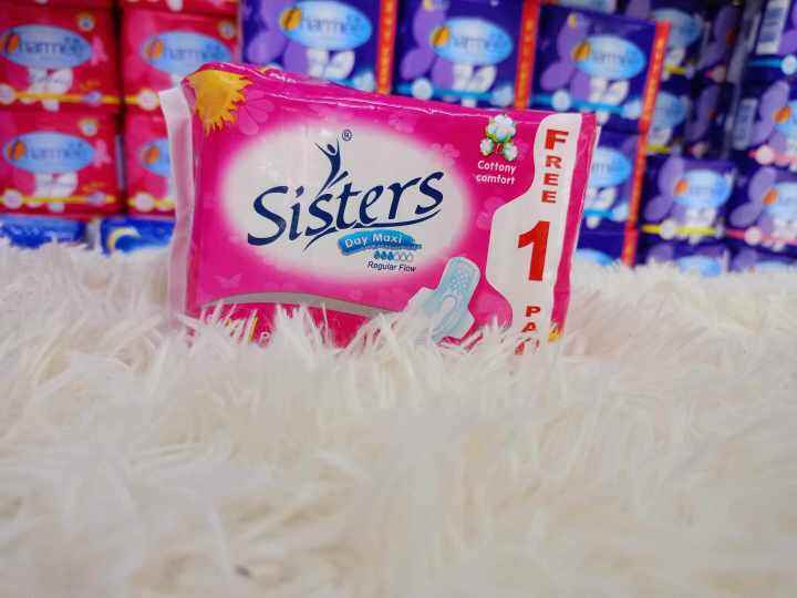 SISTERS DAY MAXI REGURAL FLOW COTTON COMFORT 8+1 PAD | Lazada PH