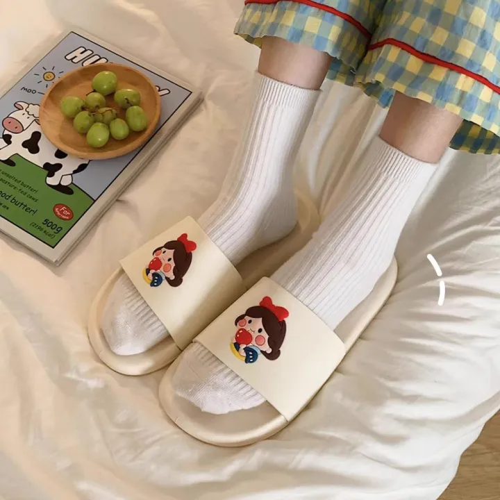 S-COMFY SNOW WHITE CHARACTER DESIGN OF FRONT SLIPPERS FOR WOMENS HIGH ...