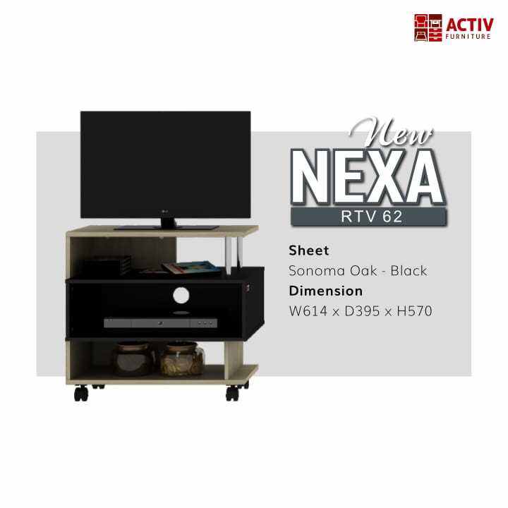 lemari tv rak tv tempat tv NEXA RTV 62 ACTIV | Lazada Indonesia