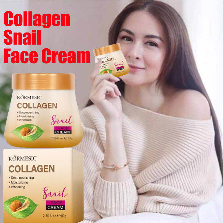 Snail Collagen Face Cream Whitening Moisturizing Anti-wrinkle Melasma ...