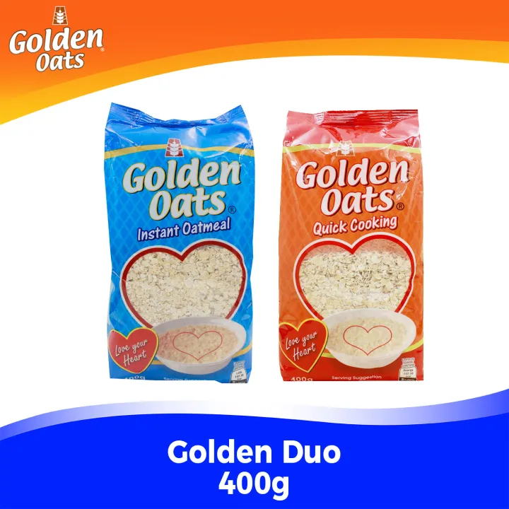 GOLDEN OATS Golden Duo (Quick Cooking 400g + Instant Oats 400g) | Lazada PH