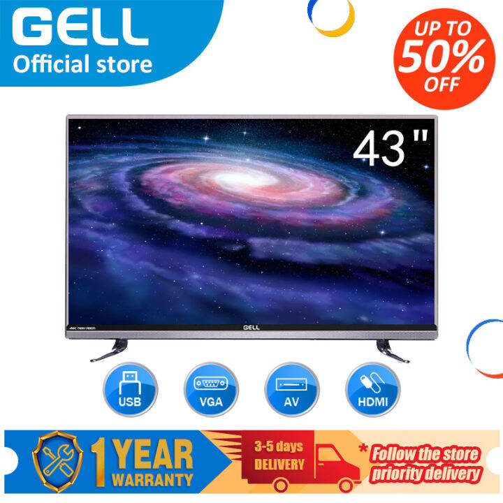 GELL 32inch LED TV 43inches flat screen on sale Ultra-slim Multi-ports 43 inch promo tv ultra ...