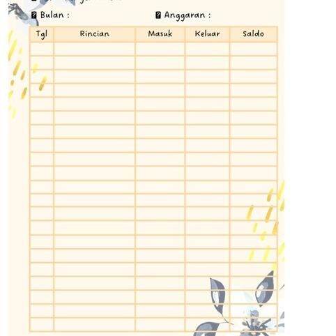 ISIAN BINDER CATATAN LAPORAN KEUANGAN Daily Cashw Budgeting Keuangan ...