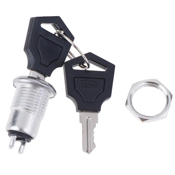 Ministar 1pc 12mm Mini Key Switch ON/OFF Lock Switch KS-02 KS02 ...
