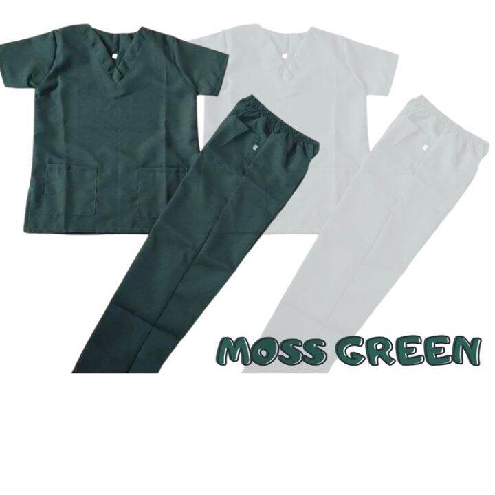 ASSORTEDPH' MOSS GREEN SCRUBSUIT MEDICAL UNIFORM// KATRINA FABRIC ...