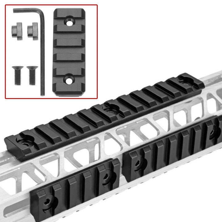 M-LOK Aluminum Picatinny Rail Section Adapter 5-Slot 7-Slot 13-Slot for ...