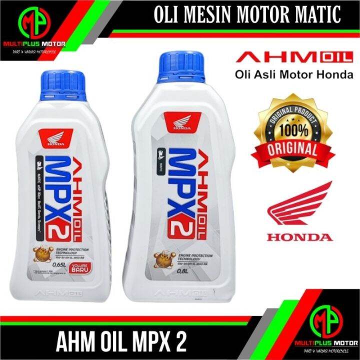 Oli mesin AHM OIL MPX2 MATIC 10W-30 650ml 800ml GEAR OIL ORIGINAL 100% ...