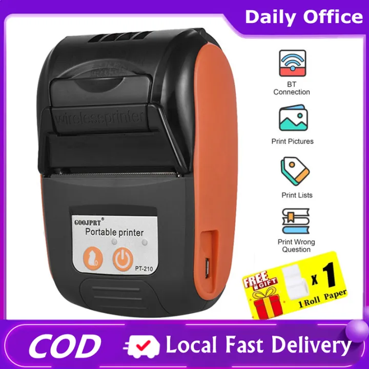 【Fast delivery】GOOJPRT PT-210 Portable Thermal Printer Handheld 58mm ...