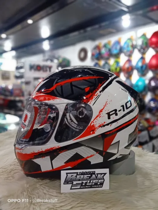 KYT R10 #2 White Red | Lazada PH