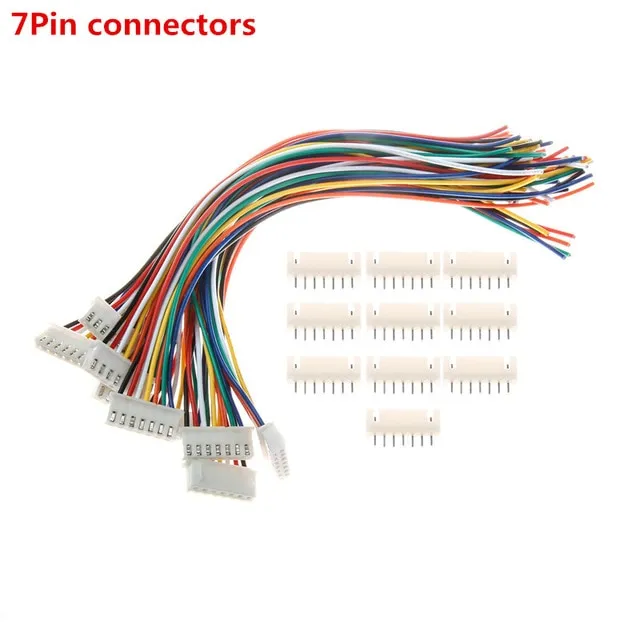 10Sets JST XH2.54 XH 2.54mm Wire Cable Connector 2/3/4/5/6/7/8/9/10 Pin Pitch Male Female Plug ...