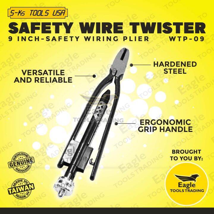 S-Ks Tools USA Safety Wire Twister 9 inch safety wiring plier WTP-09 ...