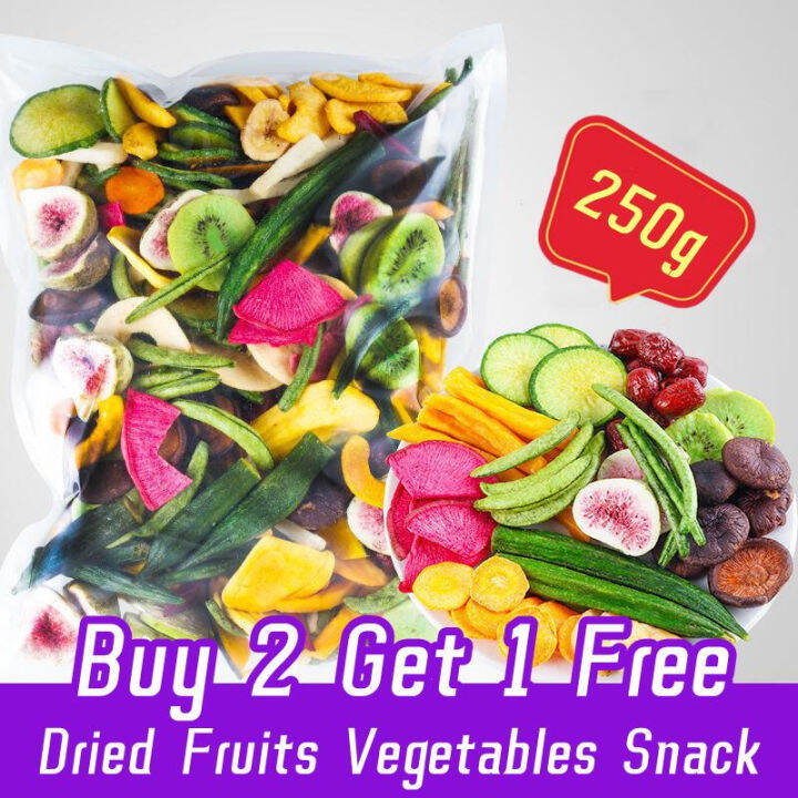 〖Buy 2 Get 1 Free〗crispy fruit and vegetables chips dried mixed fruits ...