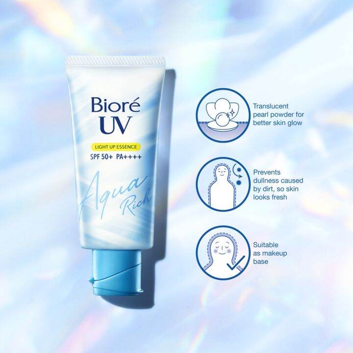 BIORE UV Light Up Essence SPF50+ PA++++ AQUA RICH 70g Japan version ...