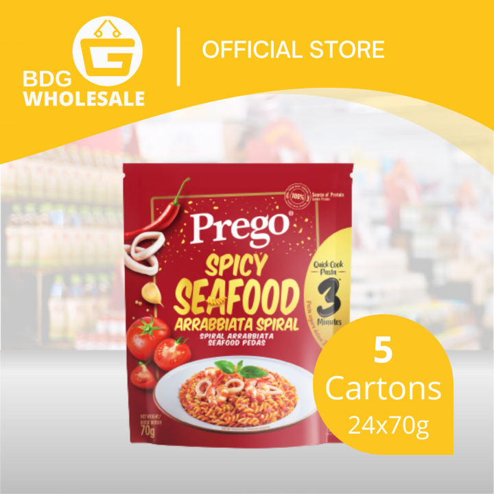 Prego Spicy Seafood Arrabbiata Spiral 24 x 70g | Lazada