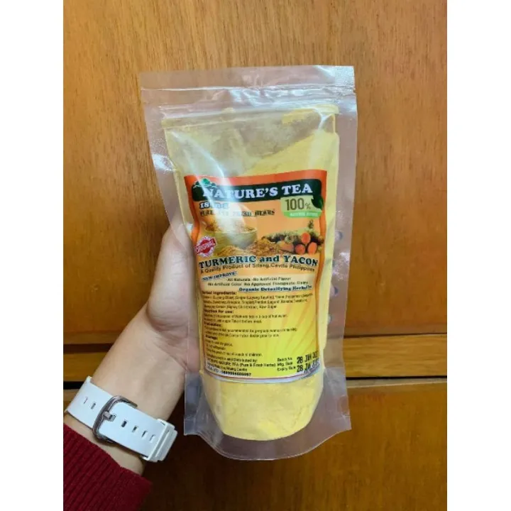 nature's tea yacon and tumeric 18 in 1 (with freebies) 400grams | Lazada PH