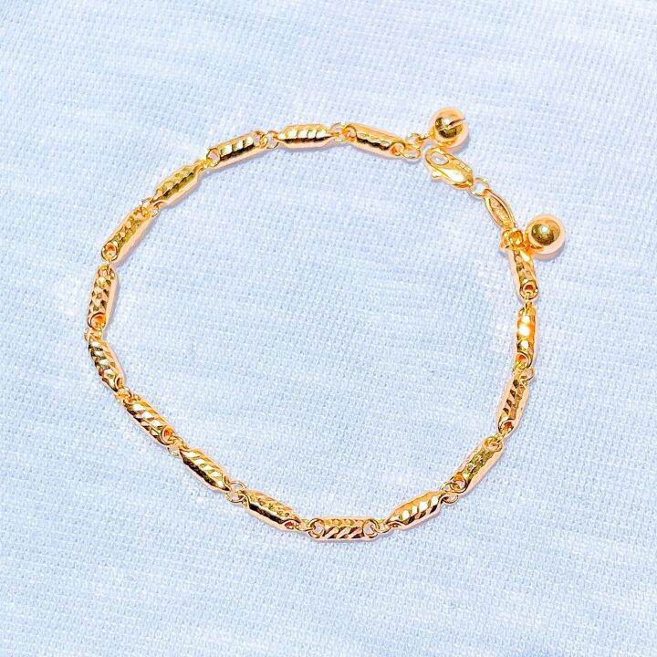 Rantai tangan emas asli kadar 700 70 16k bambu pipa ukir kilat lonceng ...