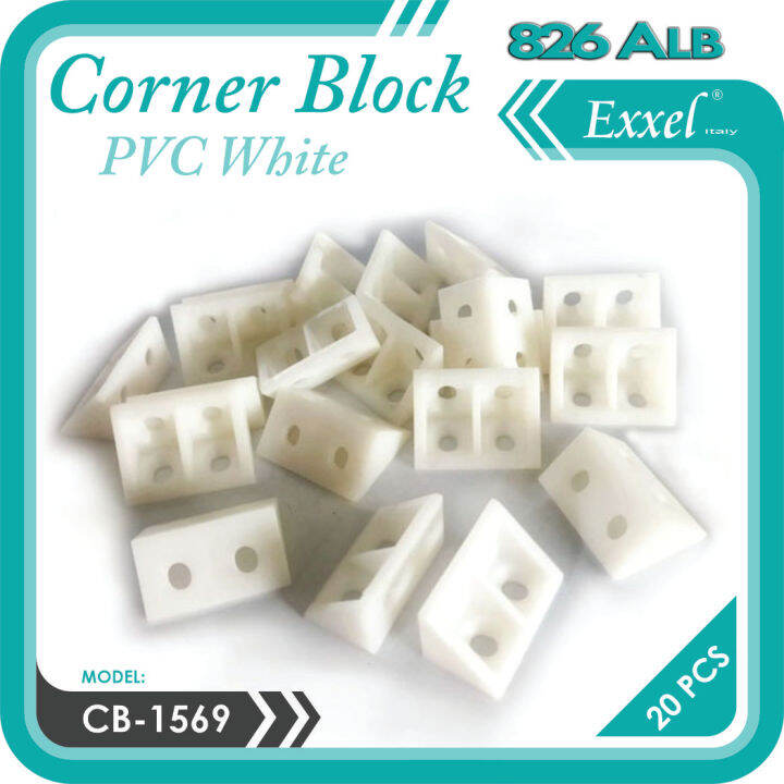 PVC White Corner Block for Cabinet Connector Fittings 20pcs | Lazada PH