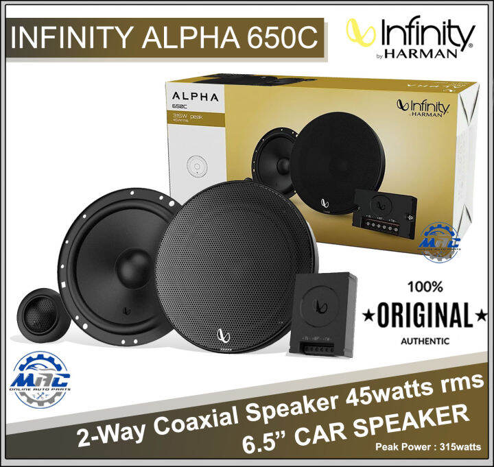 INFINITY ALPHA 650C 6.5" 2-Way Component Speaker Car Speaker 315watts ...