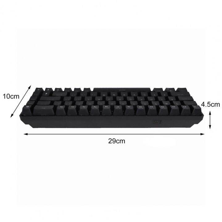 DK68 Mechanical Keyboard Blue Axle Mixed Backlight Keypad Waterproof 68 ...