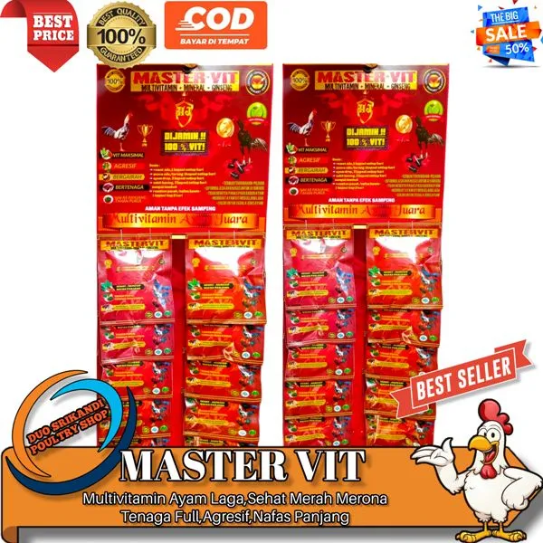 MASTER VIT Multivitamin dan Jamu Herbal Ayam Laga yang Dilengkapi ...