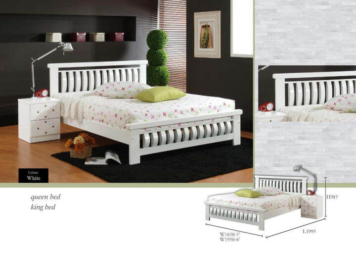 Eco 7550 King/Queen Size Wooden Bed Frame/ Katil Double / Katil Double ...