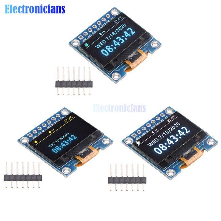0.96 Inch 0.96" OLED LCD LED Display Module Blue White Yellow 128X64 SSD1315 SPI IIC I2C ...
