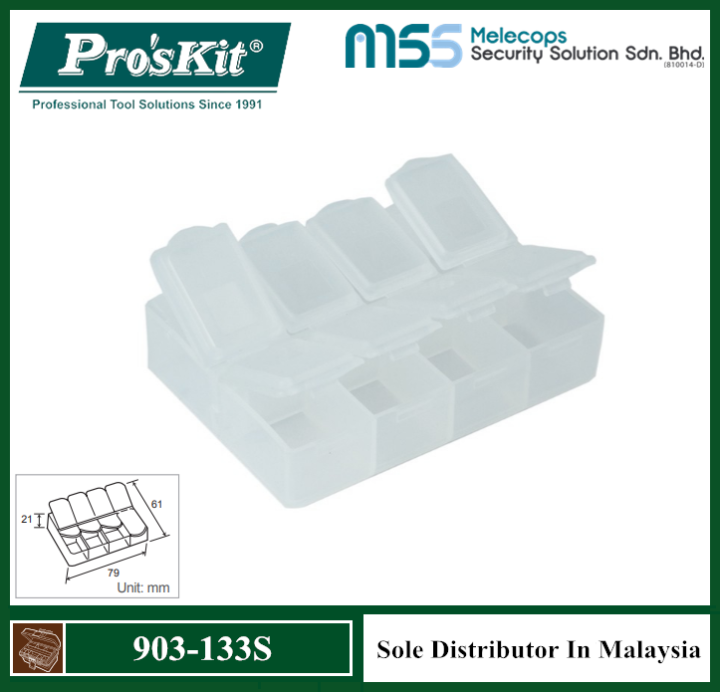 Pro'skit 903-133S Utility Component Storage Box (O.D.:79x61x21mm) | Lazada