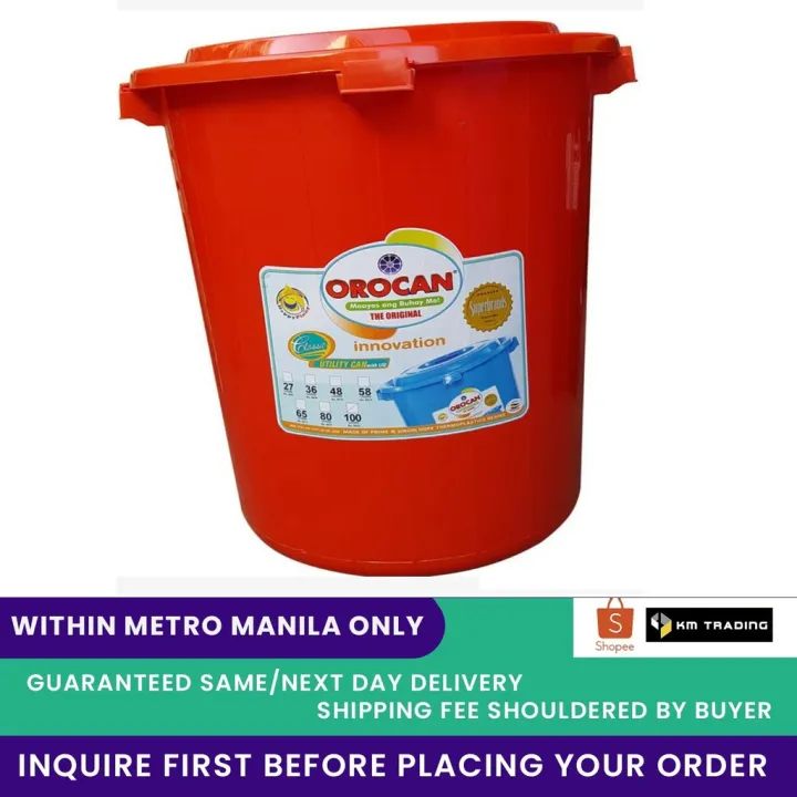 Orocan 100L Utility Pail/Water Drum/Water Container/Balde/Utility Can ...